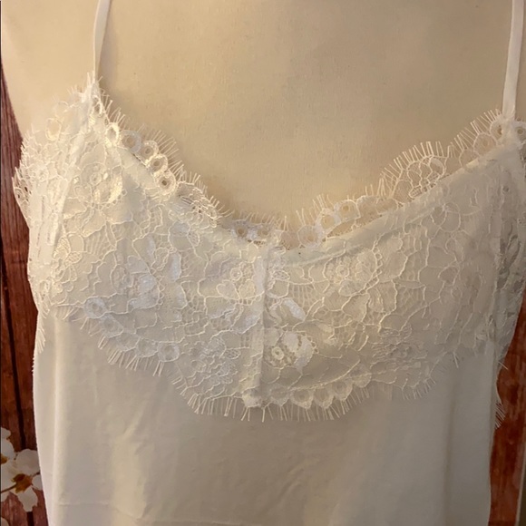 ICHI | Tops | Ichi Ilike To2 White Lace Front Tank Top | Poshmark